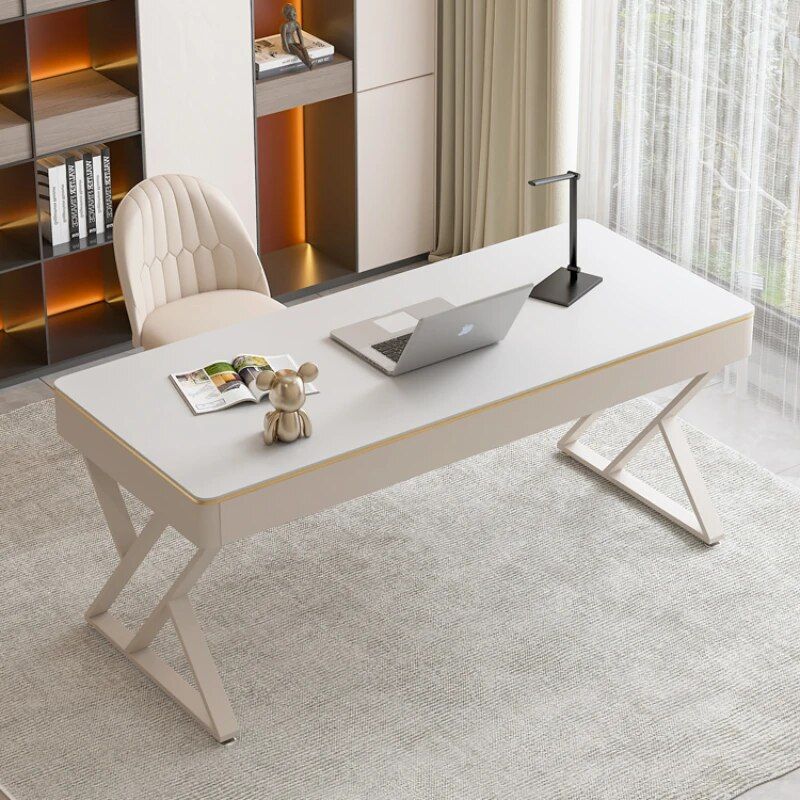 Modern Sleek Office Workbench Elegant Wooden Computer Desk for Home and ...