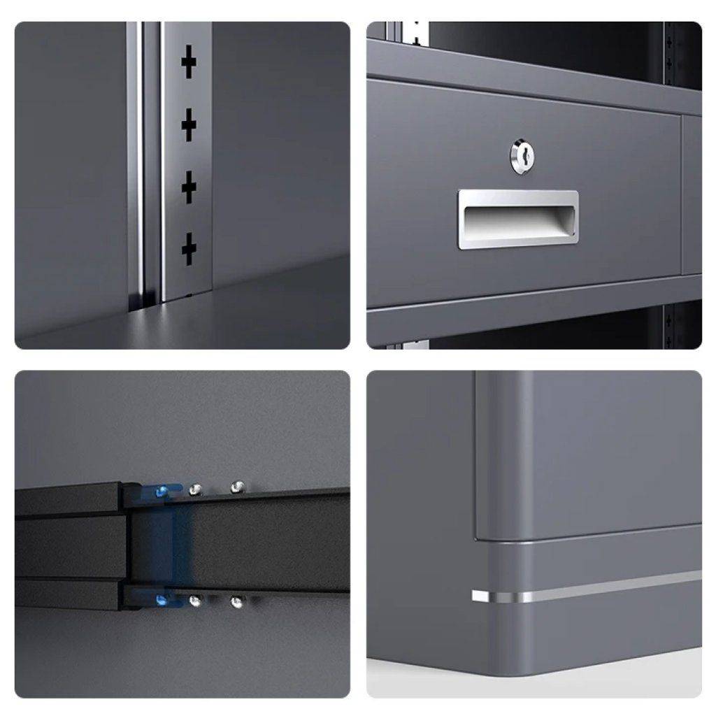 Smart Secure Filing Cabinet with Fingerprint Lock