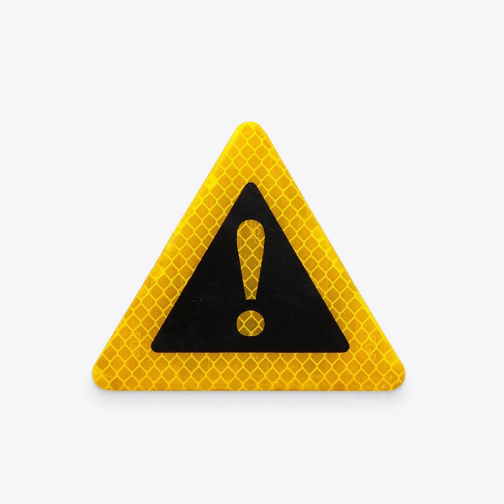 Yellow Reflective Emergency Warning Sticker - AutoHighwayAce Online Store