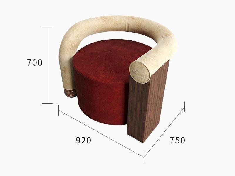 Elegant Minimalist Tiger Velvet Lounge Chair - L-Shaped Sofa for Modern ...