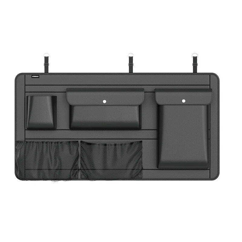High Capacity Leather Car Storage Organizer with Multi-Use Pockets ...