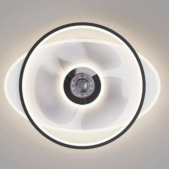 Modern LED Ceiling Fan with Dimmable Light and Bladeless Design ...